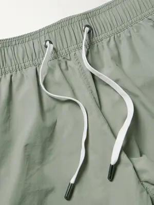 Onia Charles Straight-leg Mid-length Swim Shorts - Green