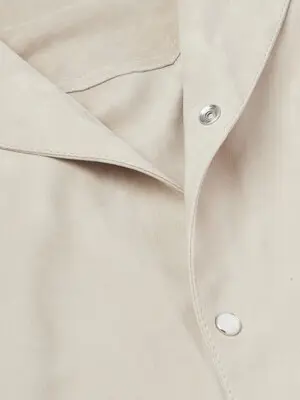 Brunello Cucinelli Camp-collar Suede Shirt