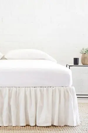 POM POM AT HOME Pom Pom At Home Gathered Linen Bedskirt Cream