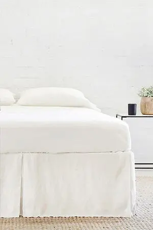 POM POM AT HOME Pleated Linen Bed Skirt - Cream