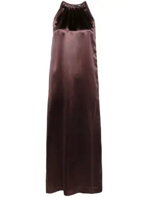 Loulou De Saison Morene Halterneck Maxi Dress - Purple