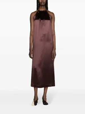 Loulou De Saison Morene Halterneck Maxi Dress - Purple