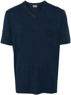 HANRO V-neck Mélange-effect T-shirt