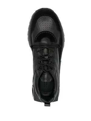 FERRAGAMO Running Leather Sneakers - Black