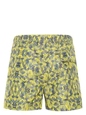 Kiton Graphic-print Swim Shorts - Yellow