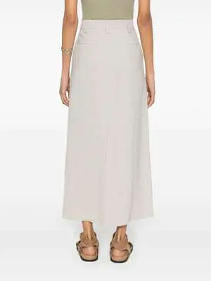 Brunello Cucinelli Fluid Twill Maxi Skirt