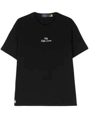 Polo Ralph Lauren Logo-embroidered Cotton T-shirt - Black