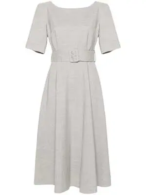 P.a.r.o.s.h Dart-detail A-line Dress - Grey