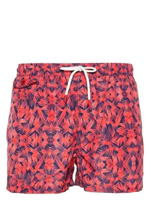 Kiton Graphic-print Swim Shorts - Pink