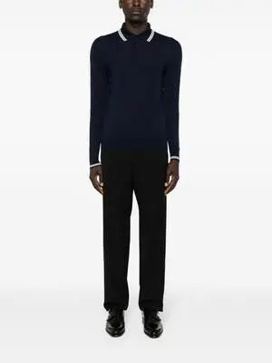Kiton Knitted Wool Polo Shirt