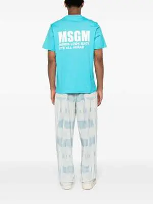 MSGM Logo-print Cotton T-shirt