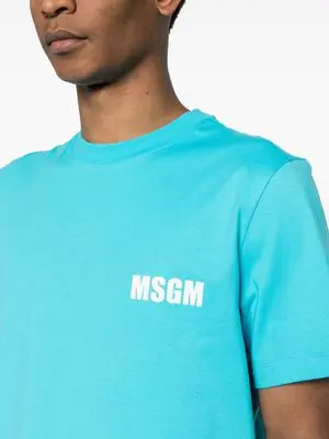 MSGM Logo-print Cotton T-shirt