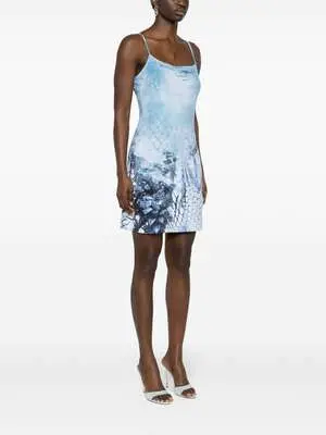 DIESEL® Abstract Print Mini Dress