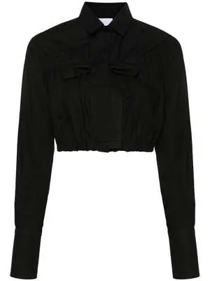 PATOU Bow Cropped Blouse
