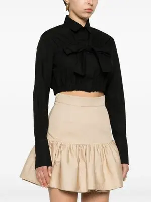 PATOU Bow Cropped Blouse