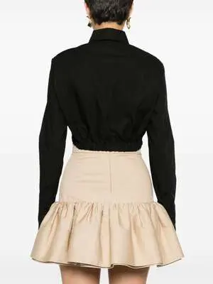 PATOU Bow Cropped Blouse