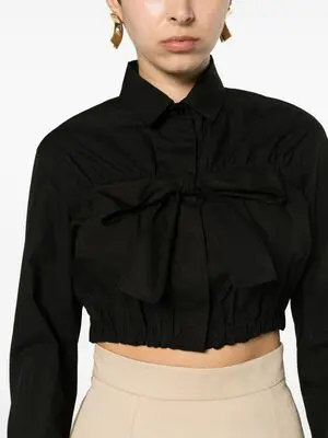 PATOU Bow Cropped Blouse