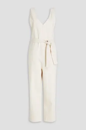 ALEX MILL Belted Denim Jumpsuit - Cream