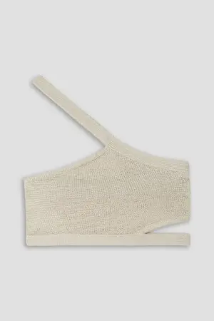 Cult Gaia Sanura One-shoulder Cropped Top - Ecru
