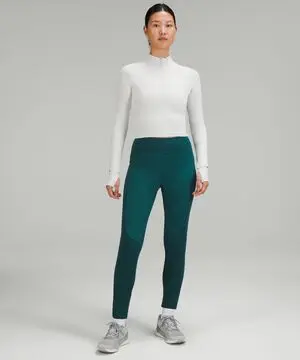 Lululemon It's Rulu Ribbed Cropped Half Zip