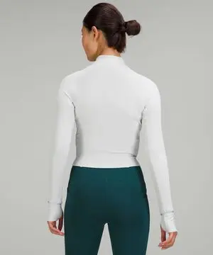 Lululemon It's Rulu Ribbed Cropped Half Zip