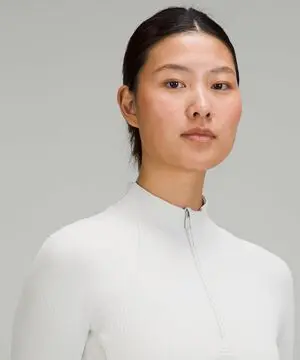 Lululemon It's Rulu Ribbed Cropped Half Zip