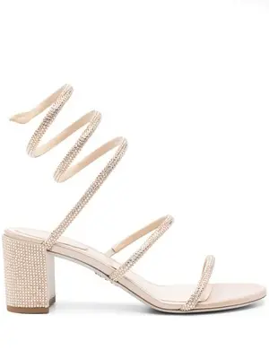 Rene Caovilla Cleo 60mm Sandals - Gold
