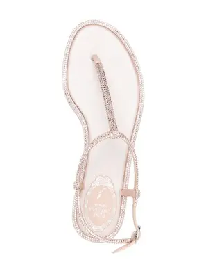 Rene Caovilla Diana Embellished Sandals - Pink