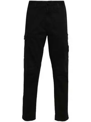 Stone Island Compass Badge Straight-leg Trousers - Black