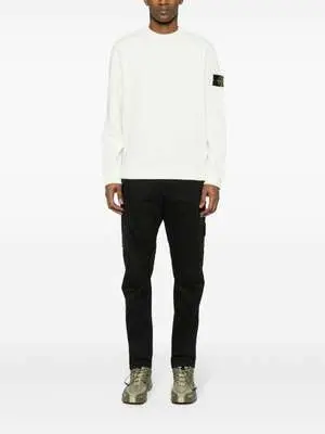 Stone Island Compass Badge Straight-leg Trousers - Black