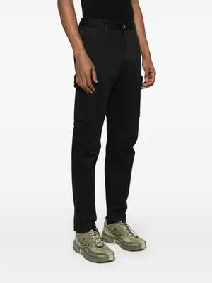 Stone Island Compass Badge Straight-leg Trousers - Black