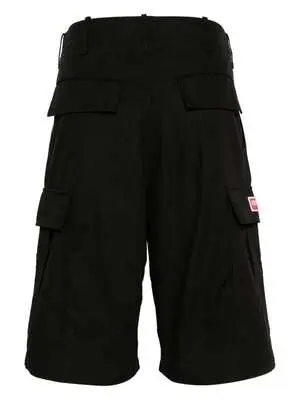Kenzo Ripstop Cotton Cargo Shorts - Black