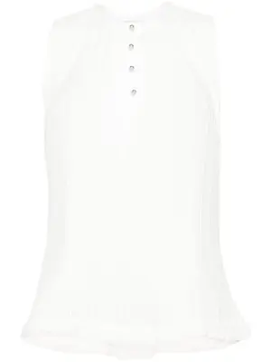 LANVIN Sleeveless Plissé Top