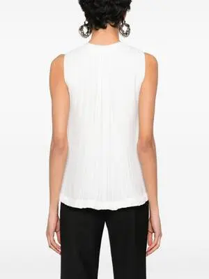 LANVIN Sleeveless Plissé Top