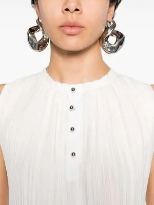 LANVIN Sleeveless Plissé Top