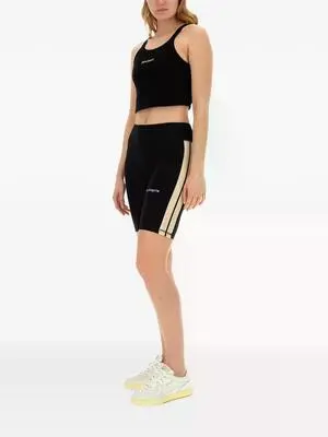 Palm Angels Logo Cropped Tank Top - Black