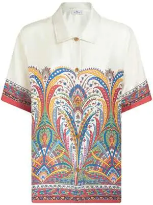 Etro Paisley-print Silk-satin Shirt