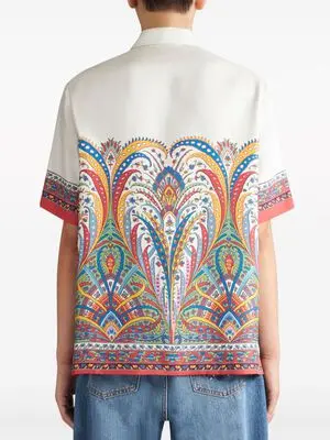 Etro Paisley-print Silk-satin Shirt