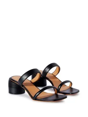 Off-White Leather Sandals - Black