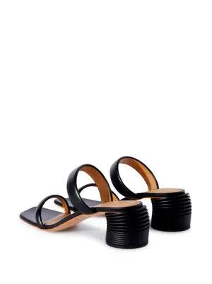 Off-White Leather Sandals - Black