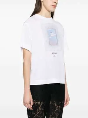 Moschino Graphic-print Crepe T-shirt
