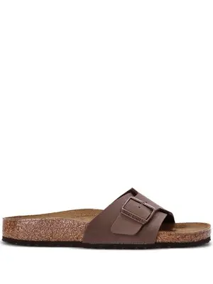 BIRKENSTOCK Catalina Leather Slides - Brown