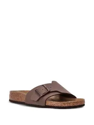 BIRKENSTOCK Catalina Leather Slides - Brown