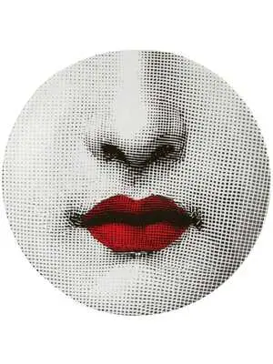 FORNASETTI Tema E Variazoni N.397 Porcelain Wall Plate - White