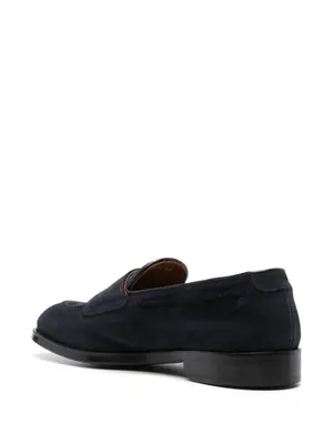 DOUCAL'S Double-buckle Suede Loafers