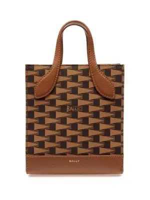 Bally Mini Pennant-print Tote Bag - Brown