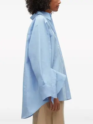 3.1 Phillip Lim Draped-cuff Poplin Shirt
