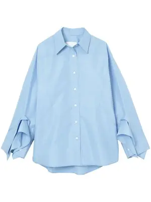 3.1 Phillip Lim Draped-cuff Poplin Shirt
