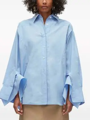 3.1 Phillip Lim Draped-cuff Poplin Shirt