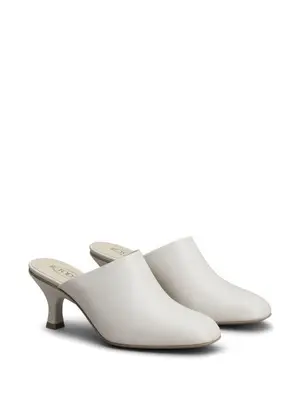 TOD'S 65 Leather Mules - White